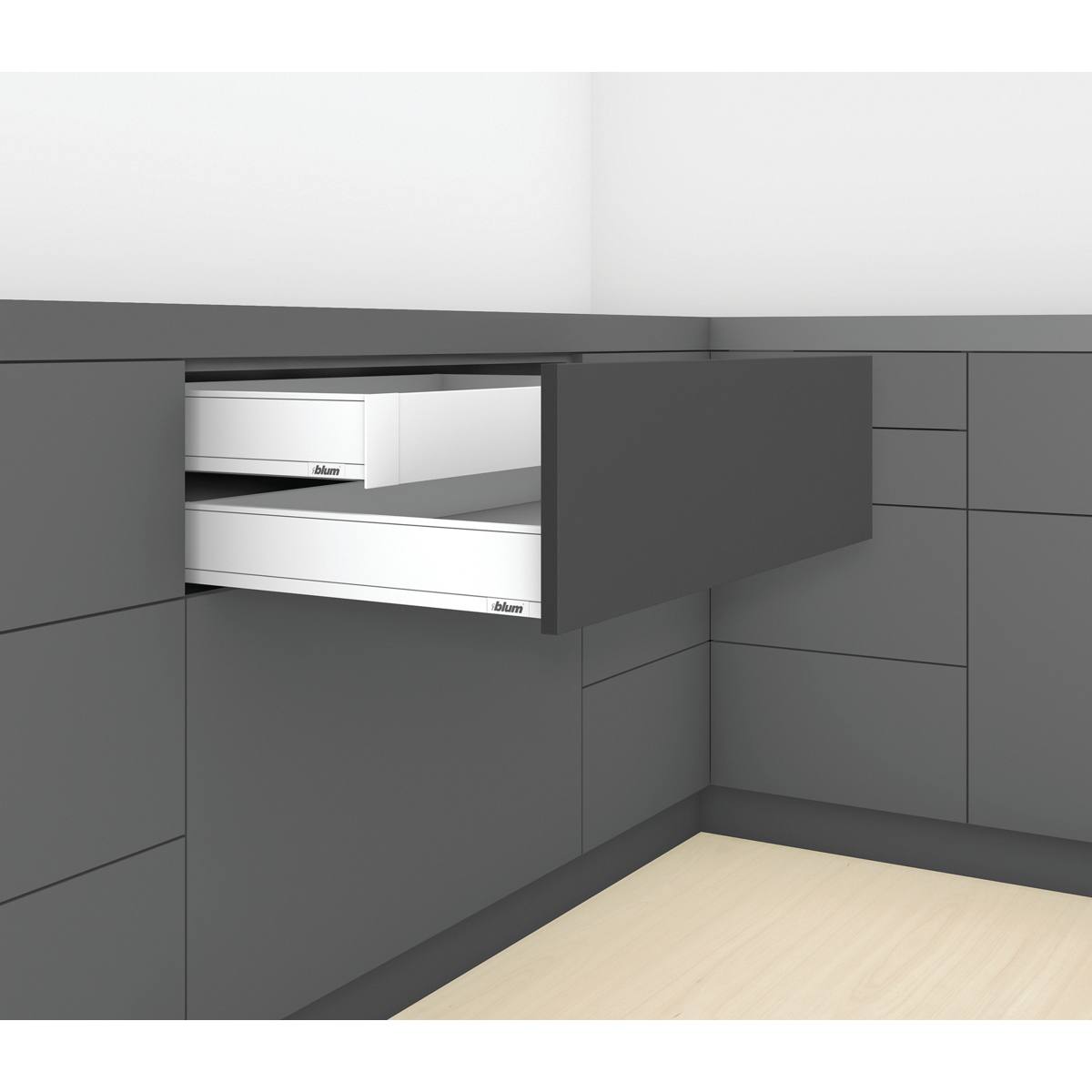 TIROIR A L'ANGLAISE LEGRABOX M BLUMOTION INOX 70K/ L550 - 127074 ...