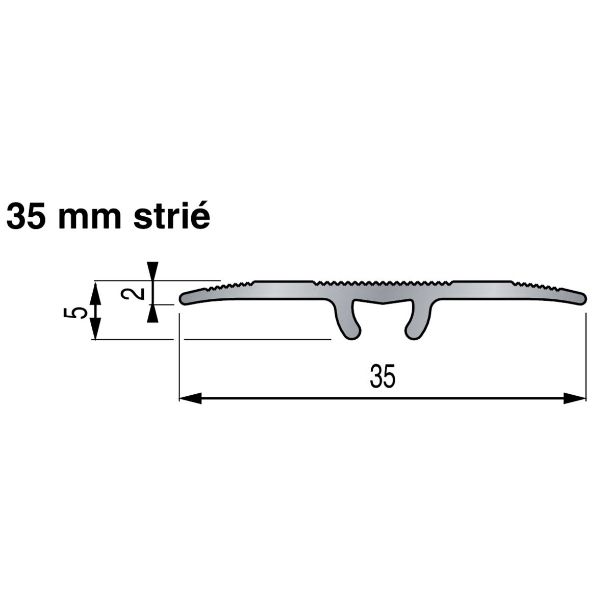 SEUIL EXTRA-PLAT HARMONY À FIXATION INVISIBLE - 031815 | Référence Batiment